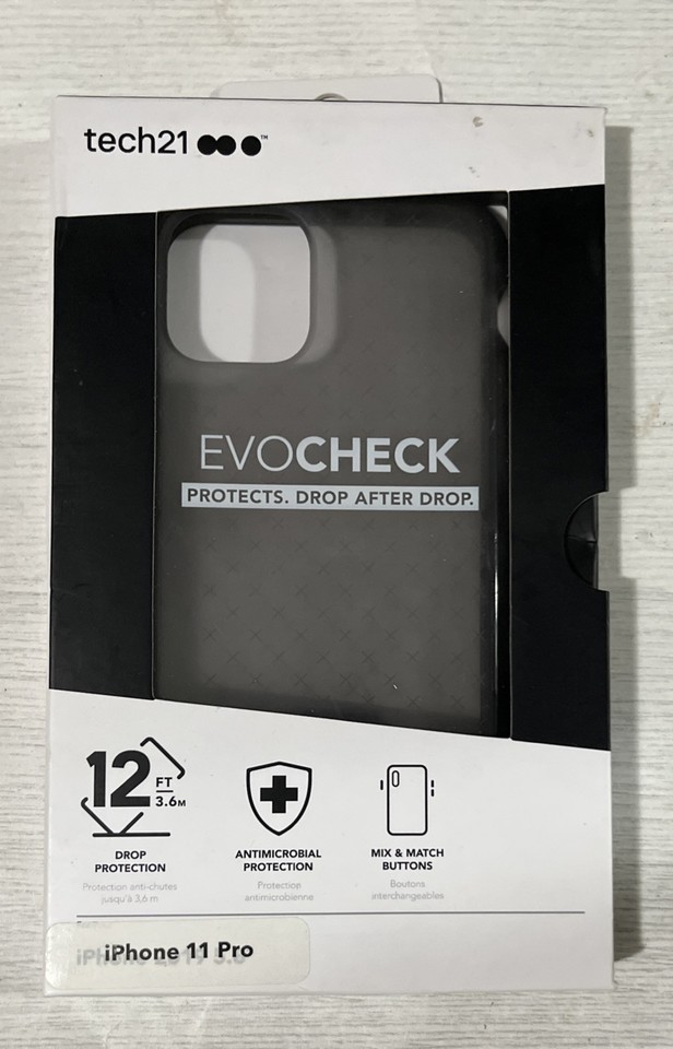 Tech21 Evo Check Phone Case for iPhone 11 Pro - Smokey Black | eBay