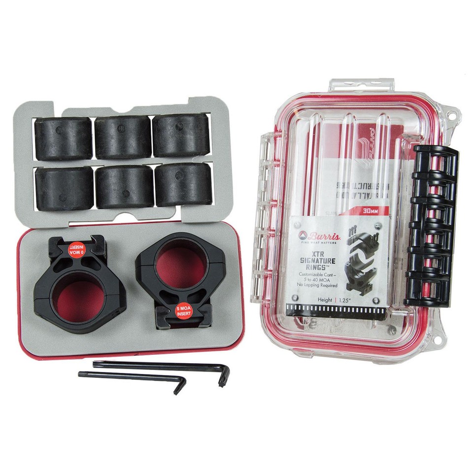 Burris Steel XTR Signature Scope Ring Set with Pos-Align Offset Inserts ...