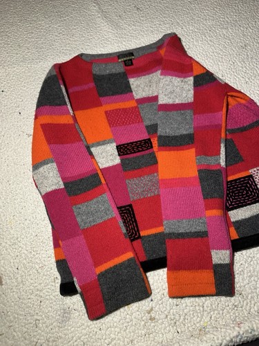 Vintage Wool Sweater Size Small 90s Woman’s Pullover Knit Colorblock ...