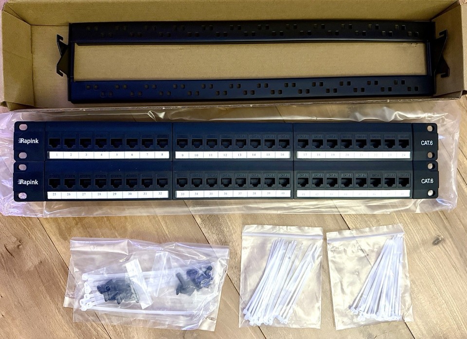 Patch Panel 48 Port Cat6 with Inline Keystone 10G Support, Pass-Thru ...