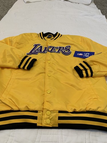 NBA Ultra Game Los Angeles Lakers Logo Stitched Yellow Jacket Size ...
