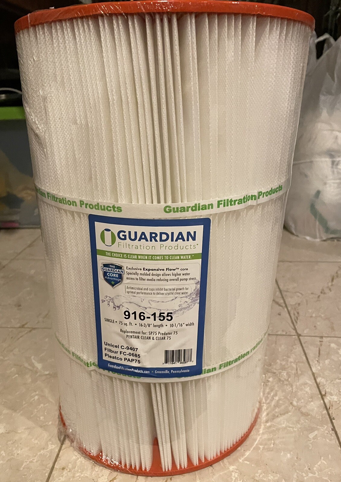 1 Guardian Pool Filter 916-155 1 - Replaces PAP75 FC-0685 and C-9407 ...