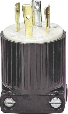 NEW COOPER WIRING L1420P 4 WIRE LOCKING TWIST MALE 20 AMP PLUG 125/250 ...