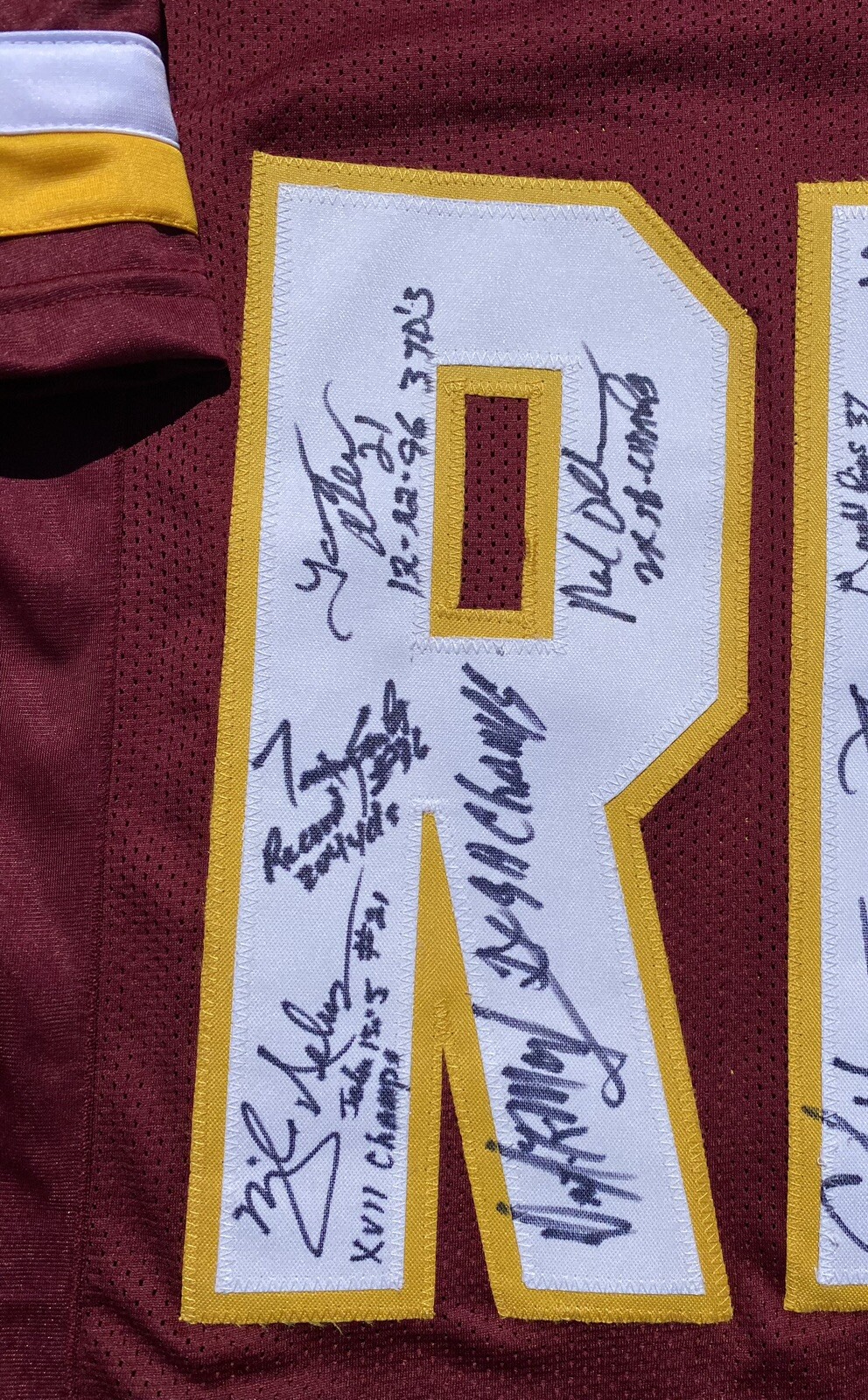 RFK Legends Jersey - 13 Washington Redskins Autographs With ...