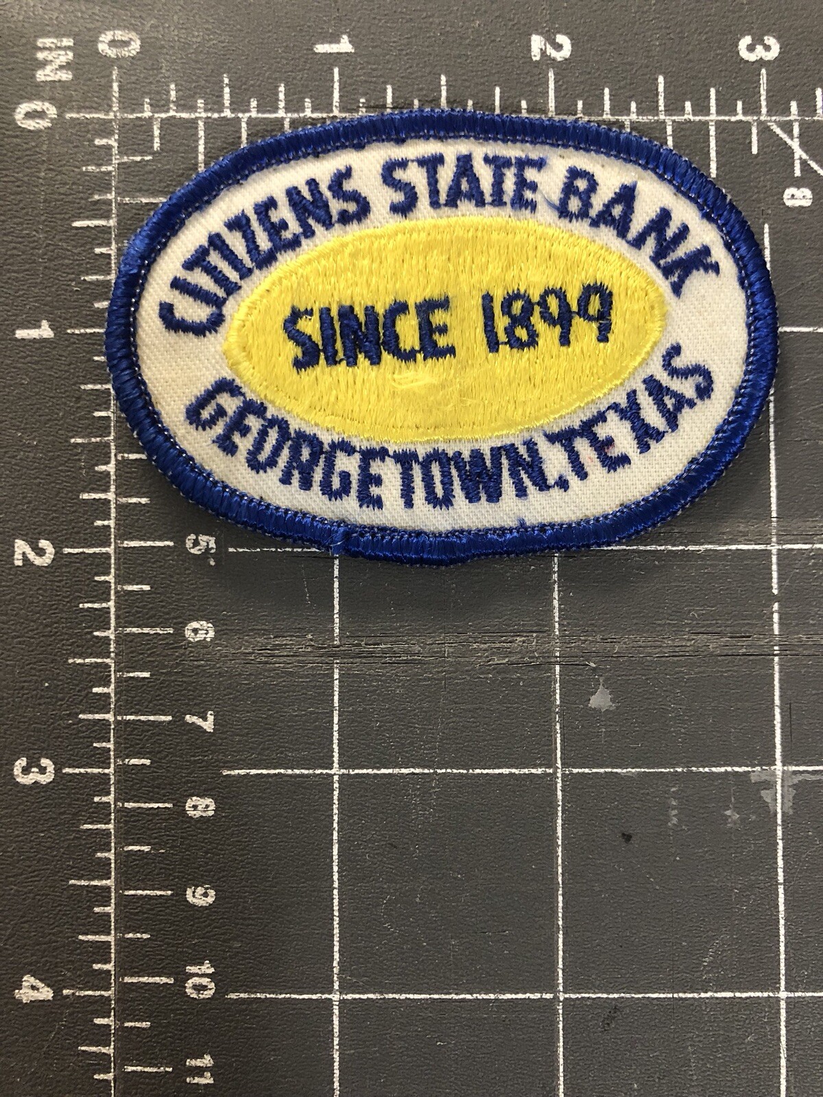 Vintage Citizens State Bank Since 1899 Georgetown Texas Logo Patch TX ...