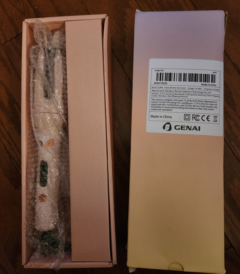GENAI/color is Pink Brand New in box Automatic Hair Curler | eBay