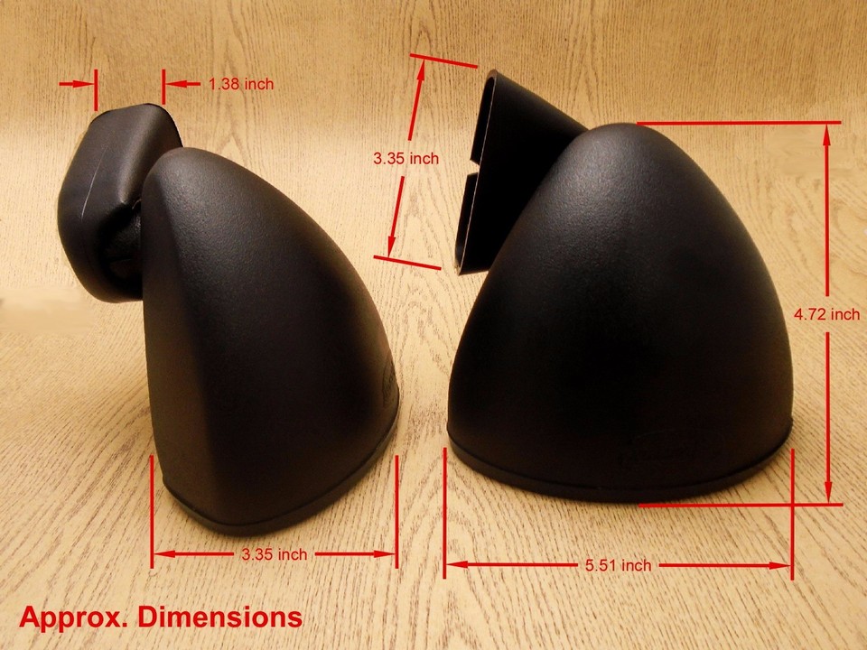 Universal Exterior Retro Bullet Black Door Wing Side Mirrors Vintage ...