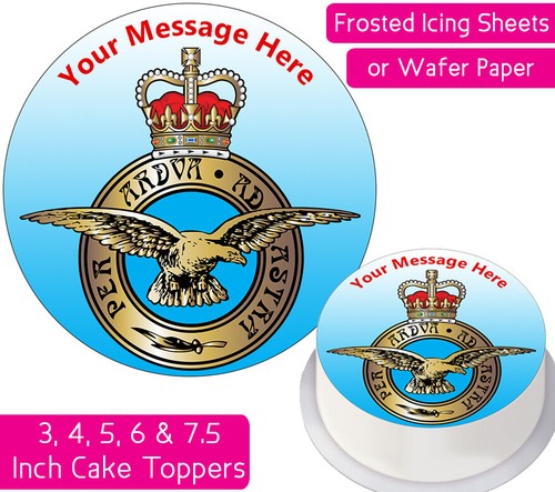 ROYAL AIR FORCE EDIBLE WAFER & ICING PERSONALISED CAKE TOPPERS BDAY ...