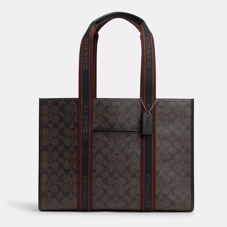 NWT Coach Large Smith Tote Bag In Signature Canvas/With Camo Print ...