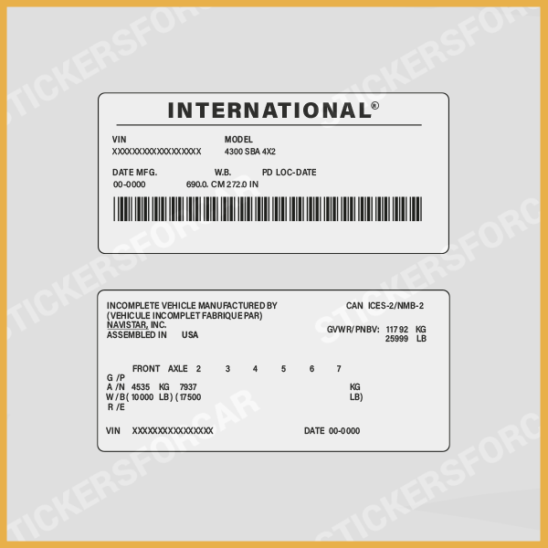 Navistar International Vin Decoder Salvage International Cars For