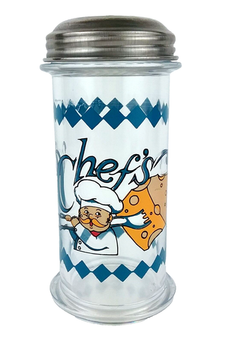 Cheese Shaker Retro Animated Chef Forked Block of Cheese Pattern | eBay