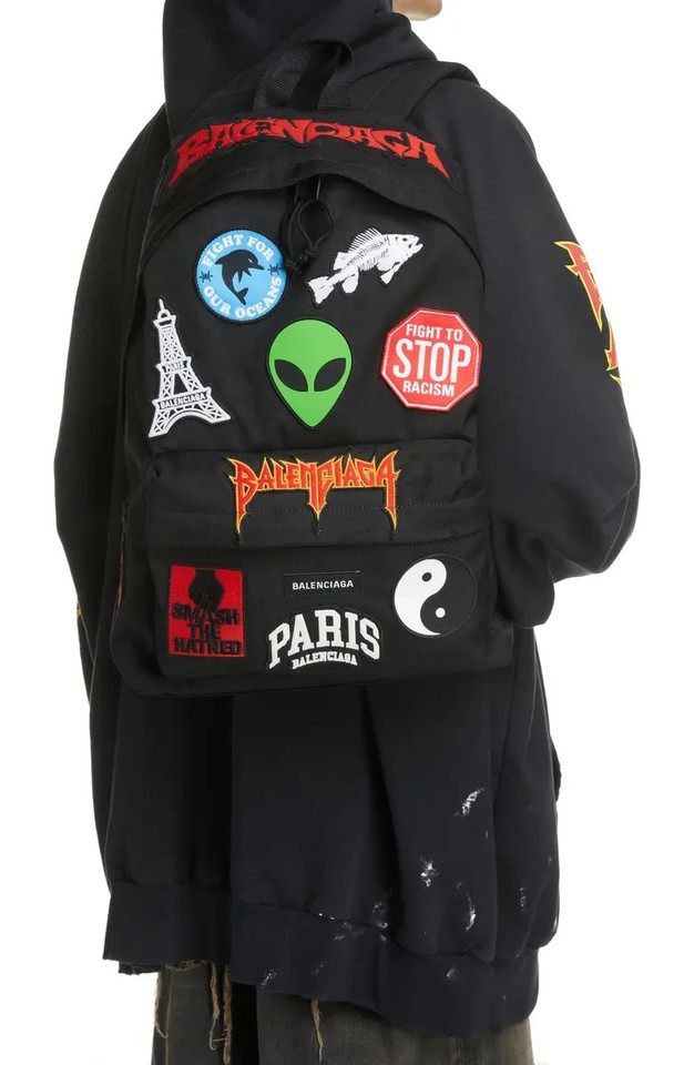AUTH Balenciaga Men's Explorer Patch Backpack | eBay