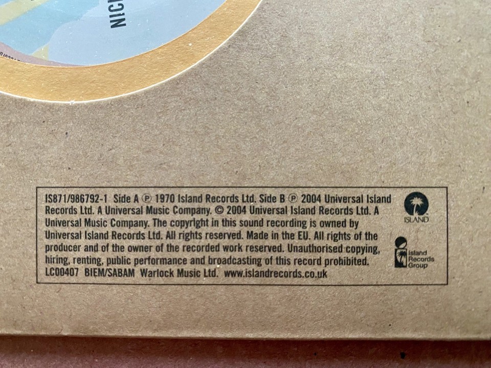 NICK DRAKE • River Man • 1968 Robert Kirby recording • 2004 Island ...