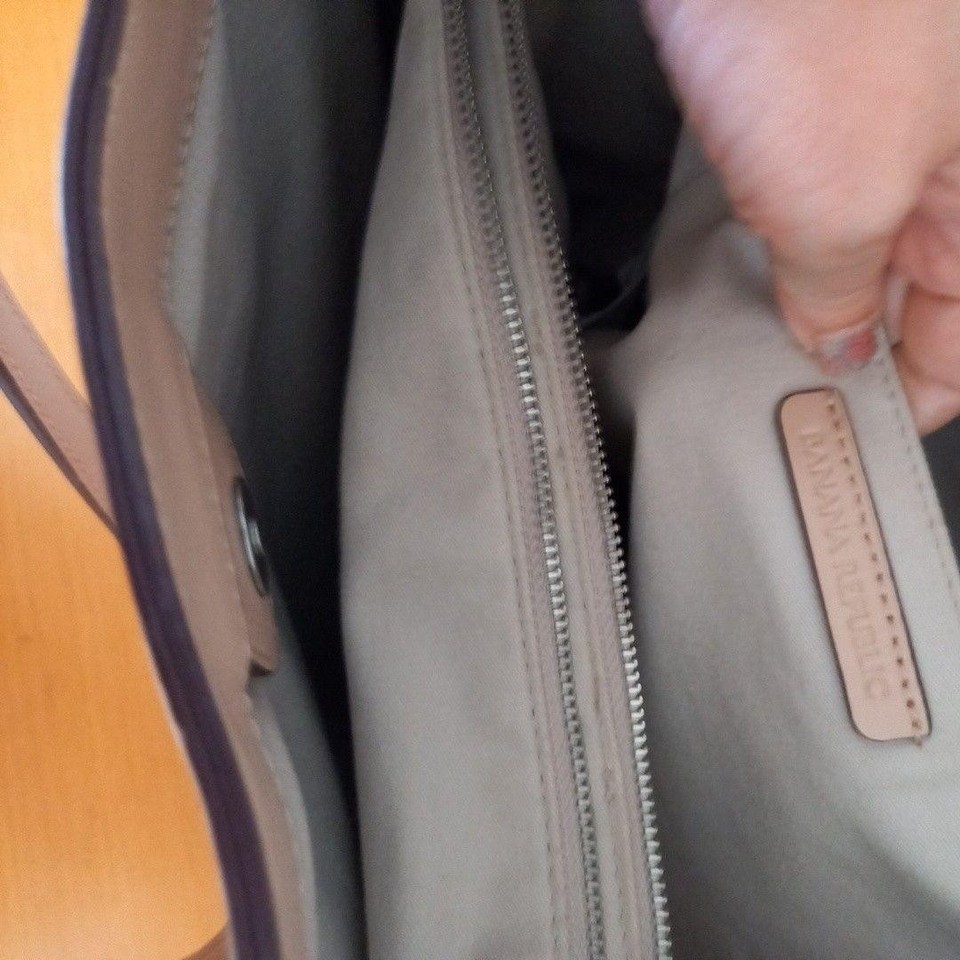 Banana Republic Dull Pink Leather Tote Bag Genuine Large Capacity ...
