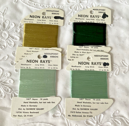 Rainbow Gallery Needlepoint Embroidery Thread Lot 4 Assorted Colors ...