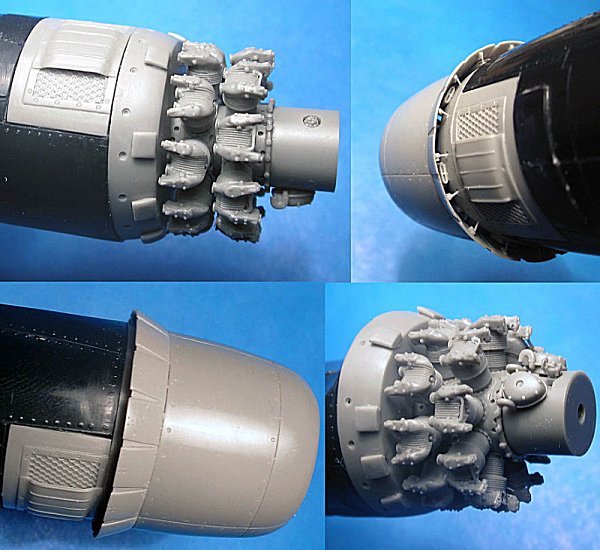 1/48 P-61 Black Widow Engines & Cowl Sets Vector Resin for Monogramm ...