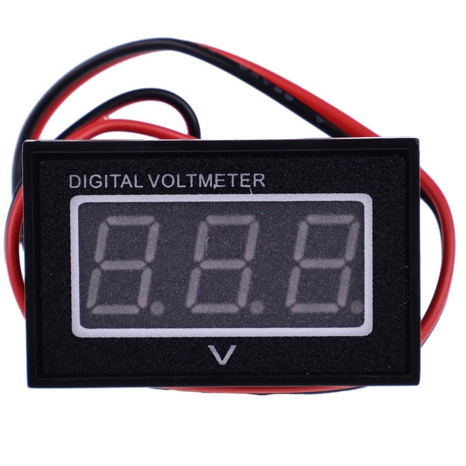 12V 2.5-30V DC Auto Gauge Digital Voltmeter LED Waterproof Monitor ...