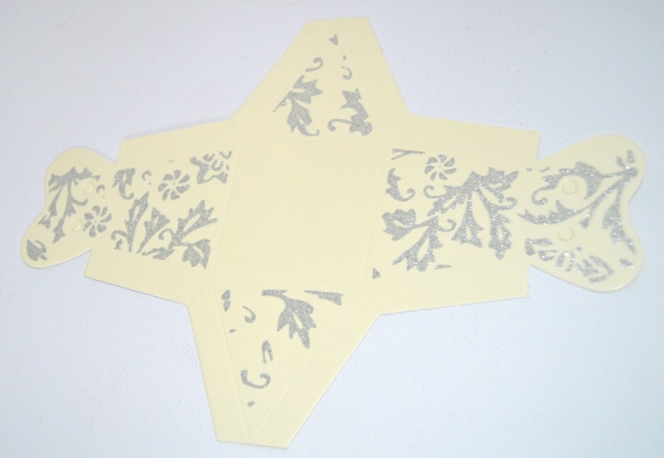 NEW Cream Heart Top With Glitter 5.5x5x9cm Wedding Favour Gift Box ...