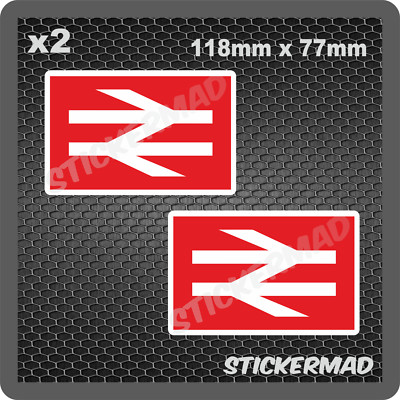 x2 British Rail Train Station Stickers Old Style Railway Vintage RETRO ...