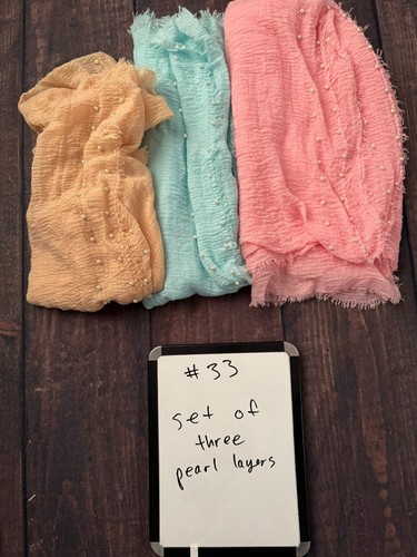 Set of 3 Pearl Layers / Wraps - Newborn Photography Studio Destash | eBay