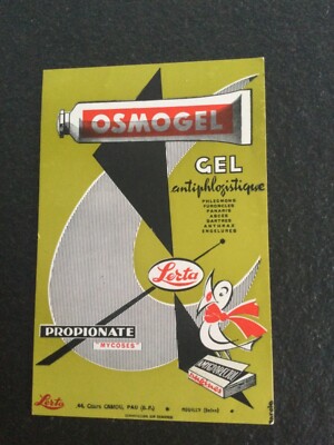 Buvard Pharmacie OSMOGEL GEL antiphlogistique Lerta | eBay