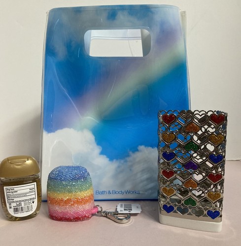 Bath & Body Works Rainbow 4 piece set Heart PRIDE Soap & Gems Pocketbac ...