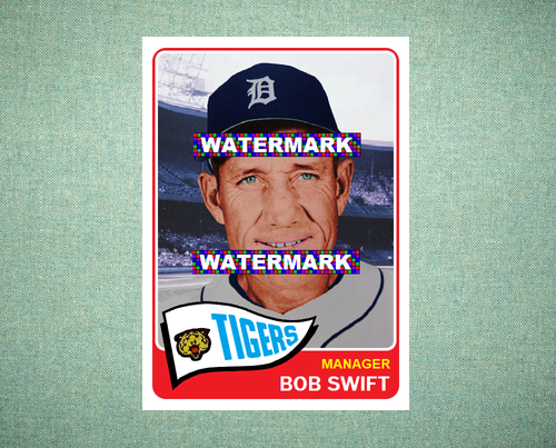 Bob Swift Detroit Tigers 1965 Style Custom Baseball Art Card | eBay