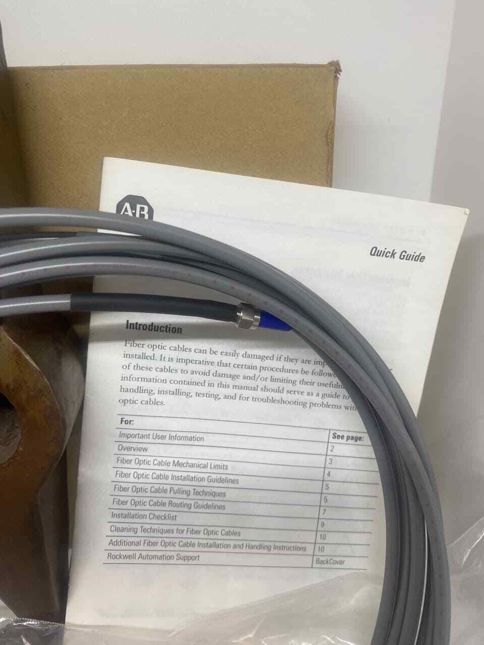 ALLEN-BRADLEY 195592-Q06 SERCOS FIBER OPTIC CABLE 5M 2090-SCVP5-0 NEW ...