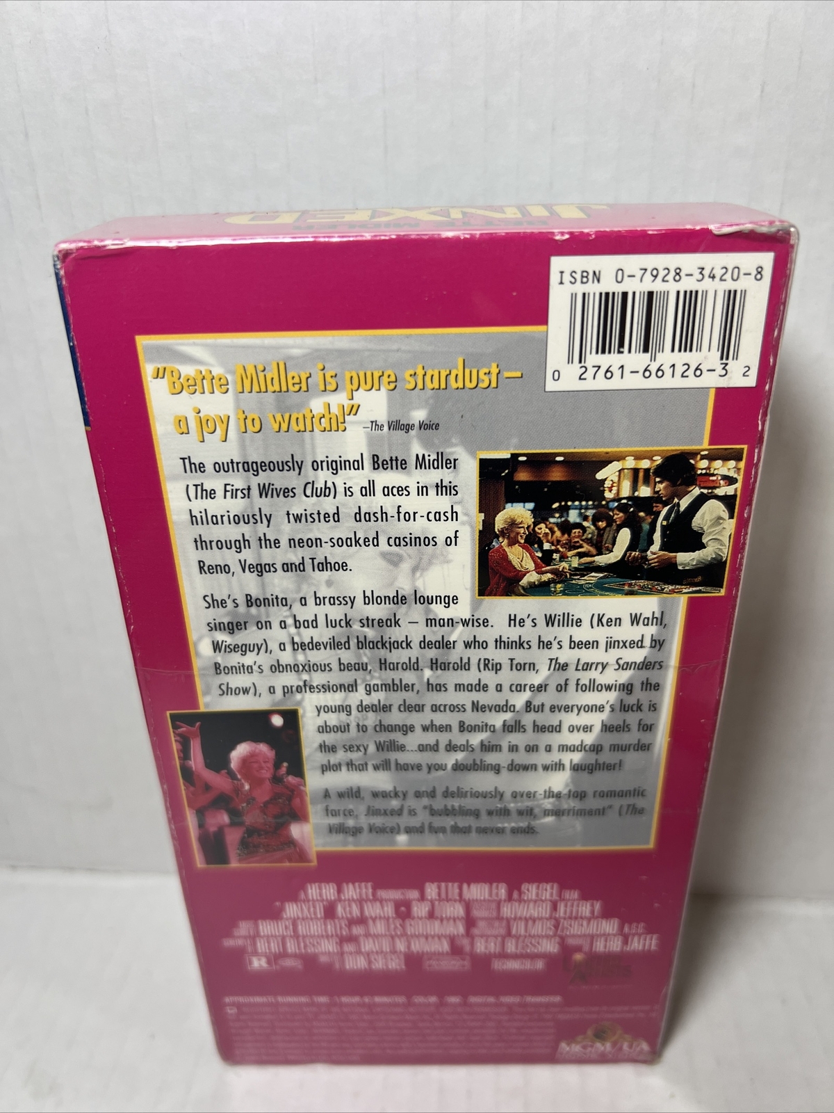 Jinxed VHS 1997 Bette Midler Ken Wahl Rip Torn Val Avery Don Siegel ...