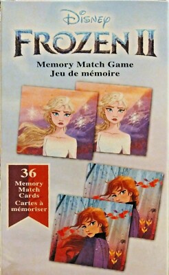 Disney Frozen 2, Memory Match Card Game, 36 Piece, Anna Elsa 2-4 ...
