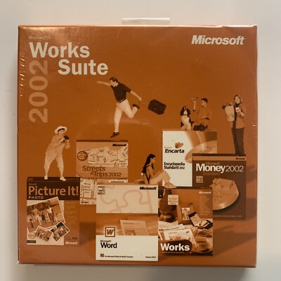 Microsoft Works Suite 2002 Software CD Sealed With Key | eBay