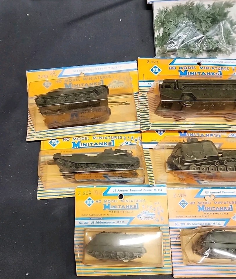 Lof Of Roco Minitanks HO Model Miniatures: WWII Military Tanks Lot Of 9 ...