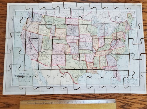 1887 Dissected Map Of The United States Puzzle By McLoughlin Bros & Box ...