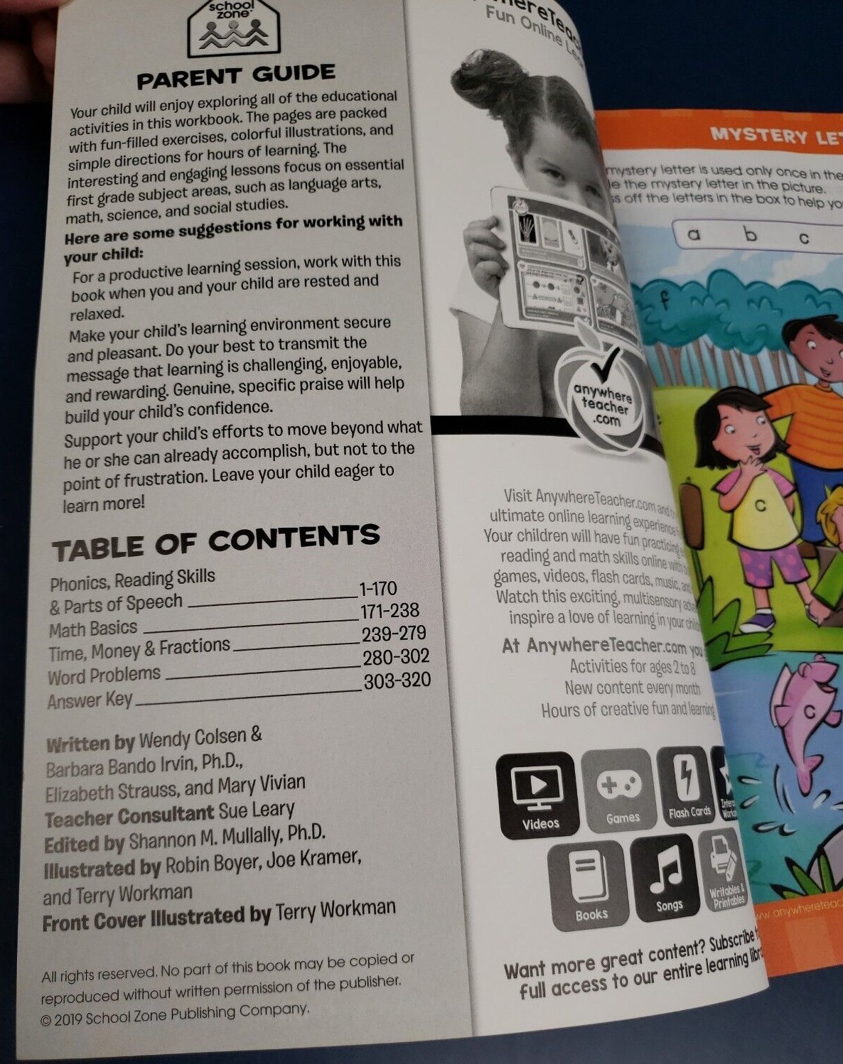 School Zone Big First Grade Beginning Reading Math-Word-Time Workbook ...