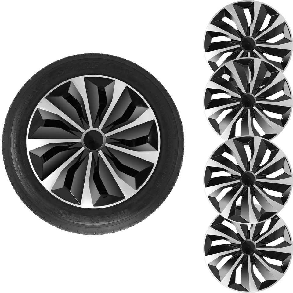 4PC Hubcaps Wheel Covers 15" Hub Caps fit R15 Tire & Steel Rim For ...
