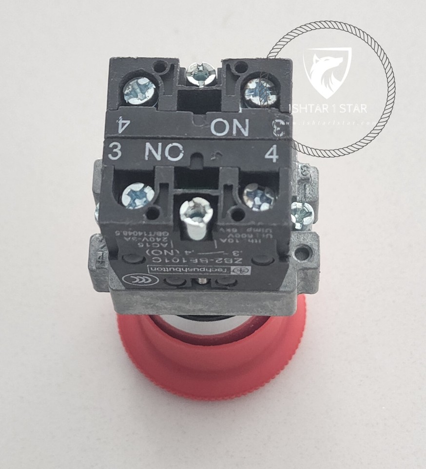 US Stock ZB2-BE101C RED Mushroom 2NO Emergency Stop Push-button Switch ...