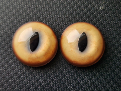 14mm Glass Eyes Slit Pupil - Animatronics Halloween Monster Prop ...