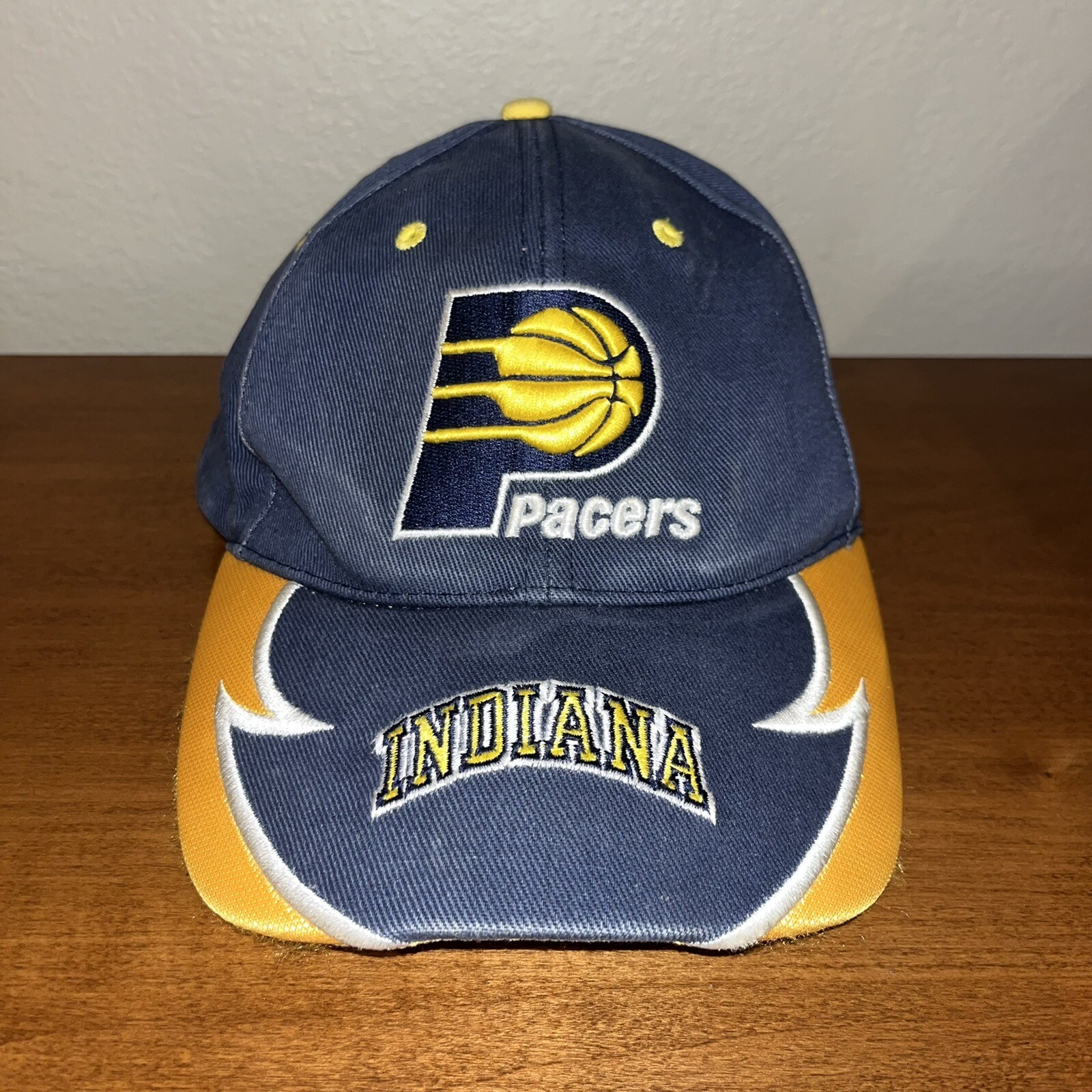 Vtg Y2K Indiana Pacers Hat Strapback Cap Mens Blue NBA Basketball Rare ...