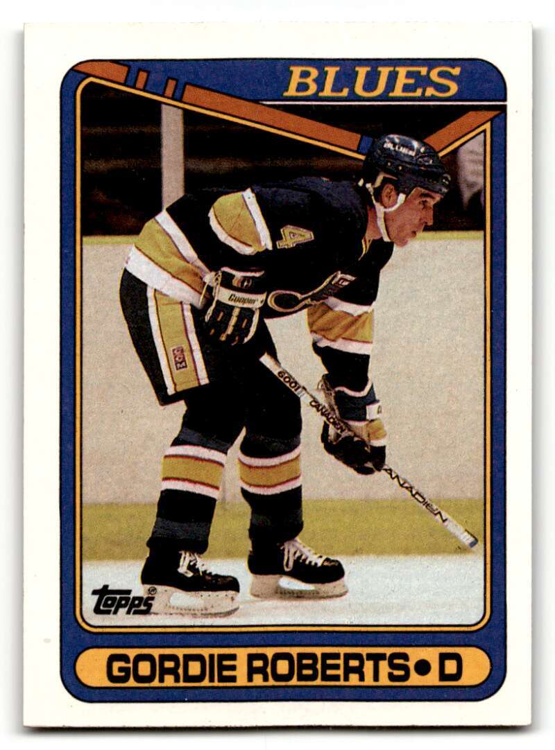 1990 Topps #256 Gordie Roberts St. Louis Blues Hockey Cards NM Near ID ...