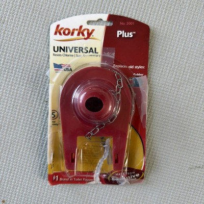 Korky Universal Plus Toilet Flapper No. 2001 Red Resist Chlorine Size 2 ...