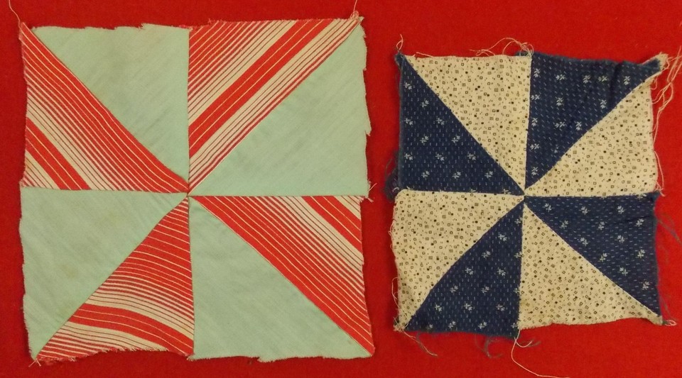 Lot of 18 Old Quilt Blocks Variety of Size, Age & Patterns Machine ...