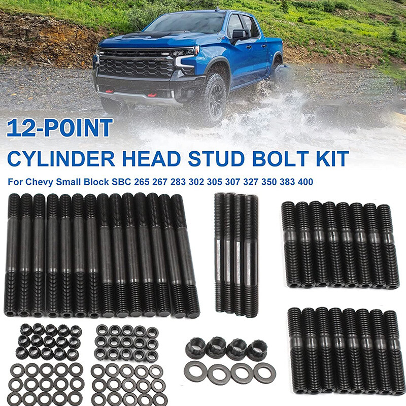 PCE279.1001 Cylinder Head Stud Kit For Small Block Chevy SBC 265 267 ...