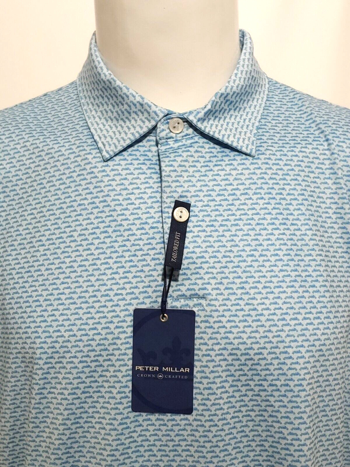 Peter Millar Multicolor Blue Classic Cars Short Sleev… - Gem