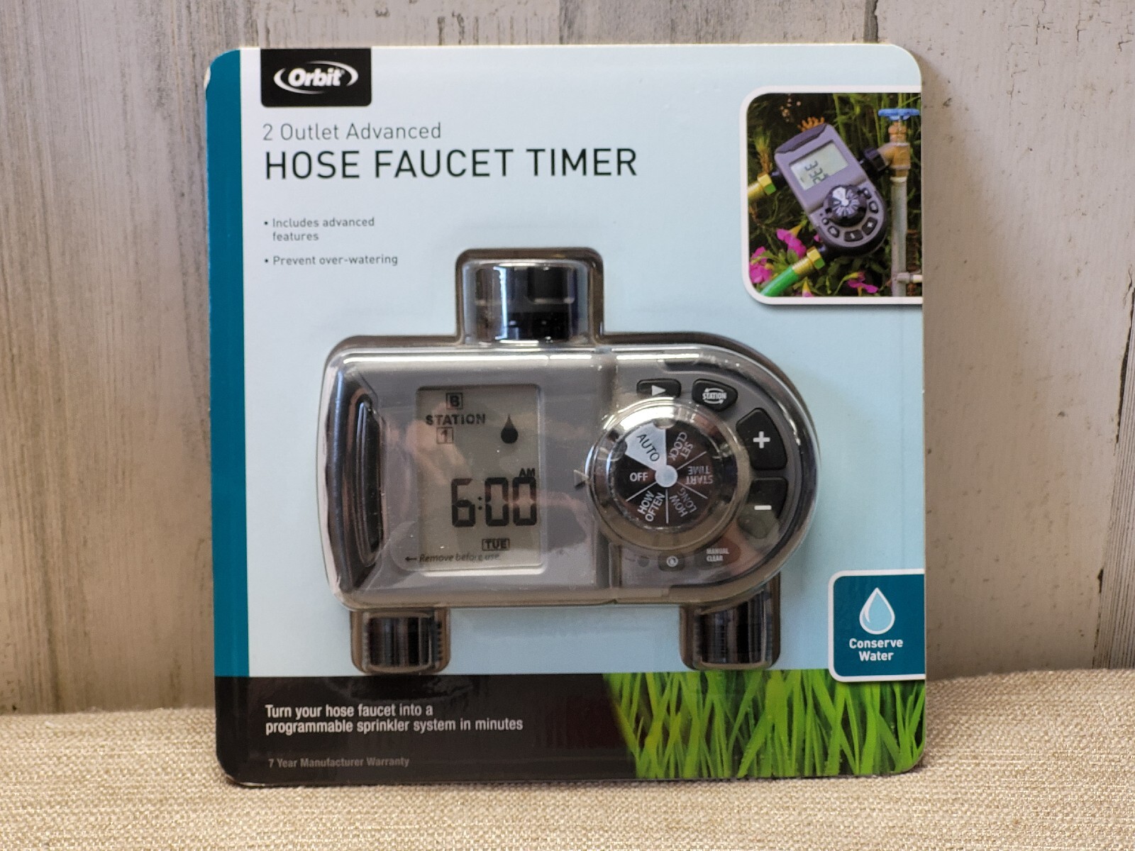 Orbit 1 Dial 2 Outlet Advanced Hose Faucet Timer Programmable ( 56544 ...