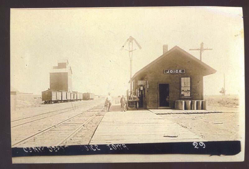 REAL PHOTO JOICE IOWA IA. RAILROAD DEPOT TRAIN STATION POSTCARD COPY | eBay