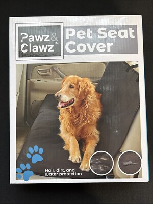 NEW! Pawz & Clawz Car Rear Seat Cover Waterproof Pet Dog Cat Black ...