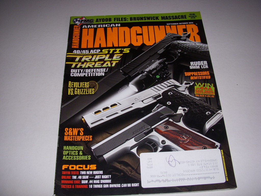 AMERICAN HANDGUNNER Magazine, September/October, 2015, REVOLVERS VS ...