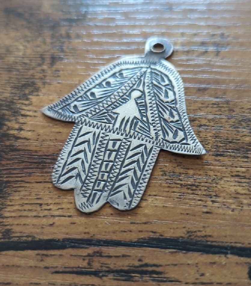 Authentic Antique Hamsa Moroccan Berber Talisman Pendant Hand of Fatima ...