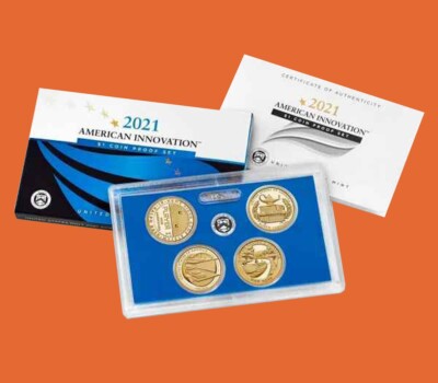 2021 S American Innovation Dollar Proof Set ~ 4 Coin ~ US Mint Box ...