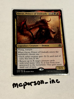 MTG Orcus, Prince of Undeath (229/518) Adventures in the Forgotten ...
